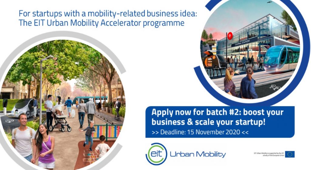The application phase for the EIT Urban Mobility Accelerator programme ...