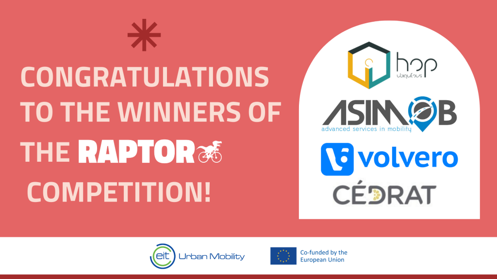 RAPTOR Pilot Winners Announced - EIT Urban Mobility
