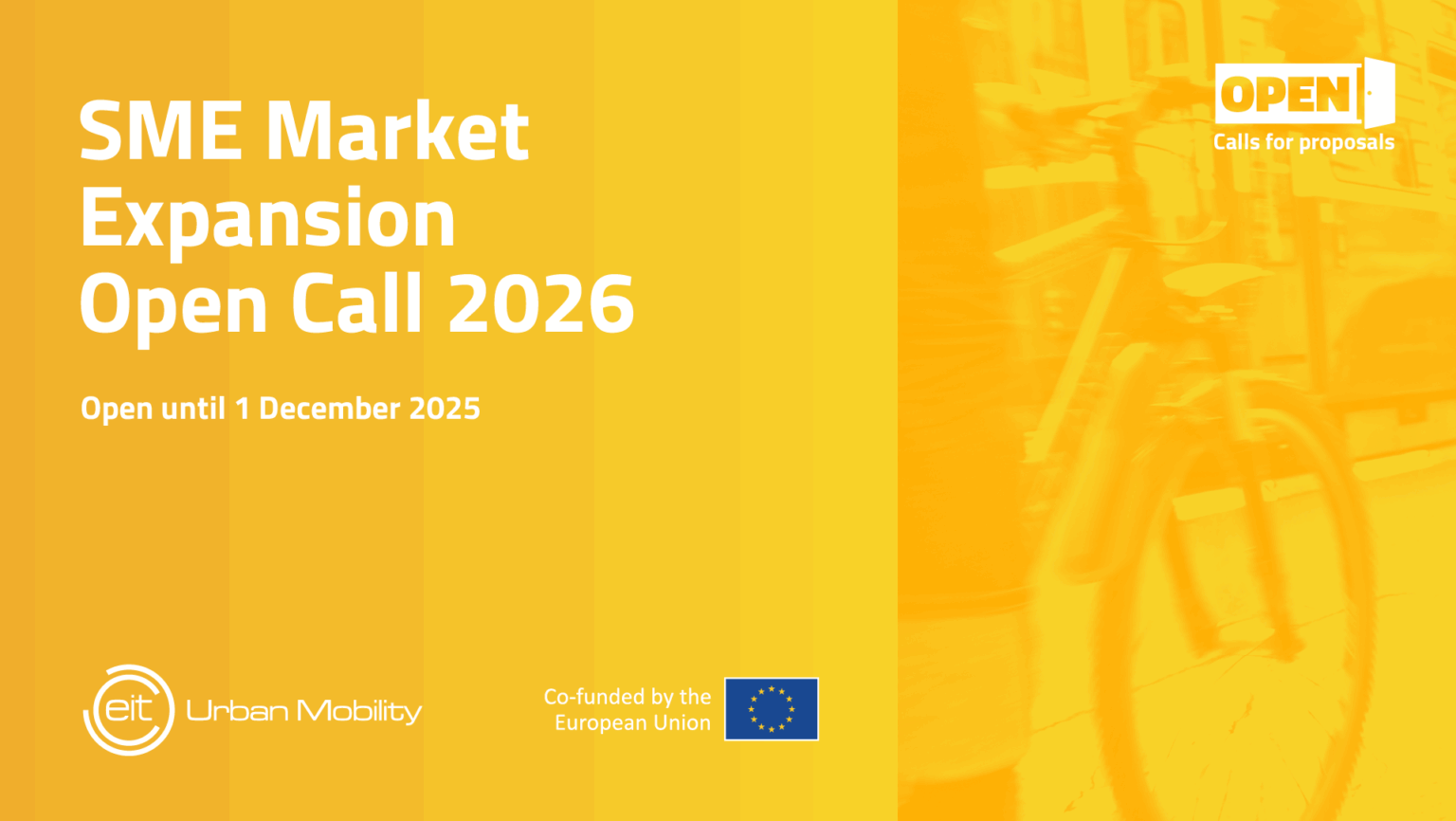 SME Market Expansion Open Call 2026 - EIT Urban Mobility